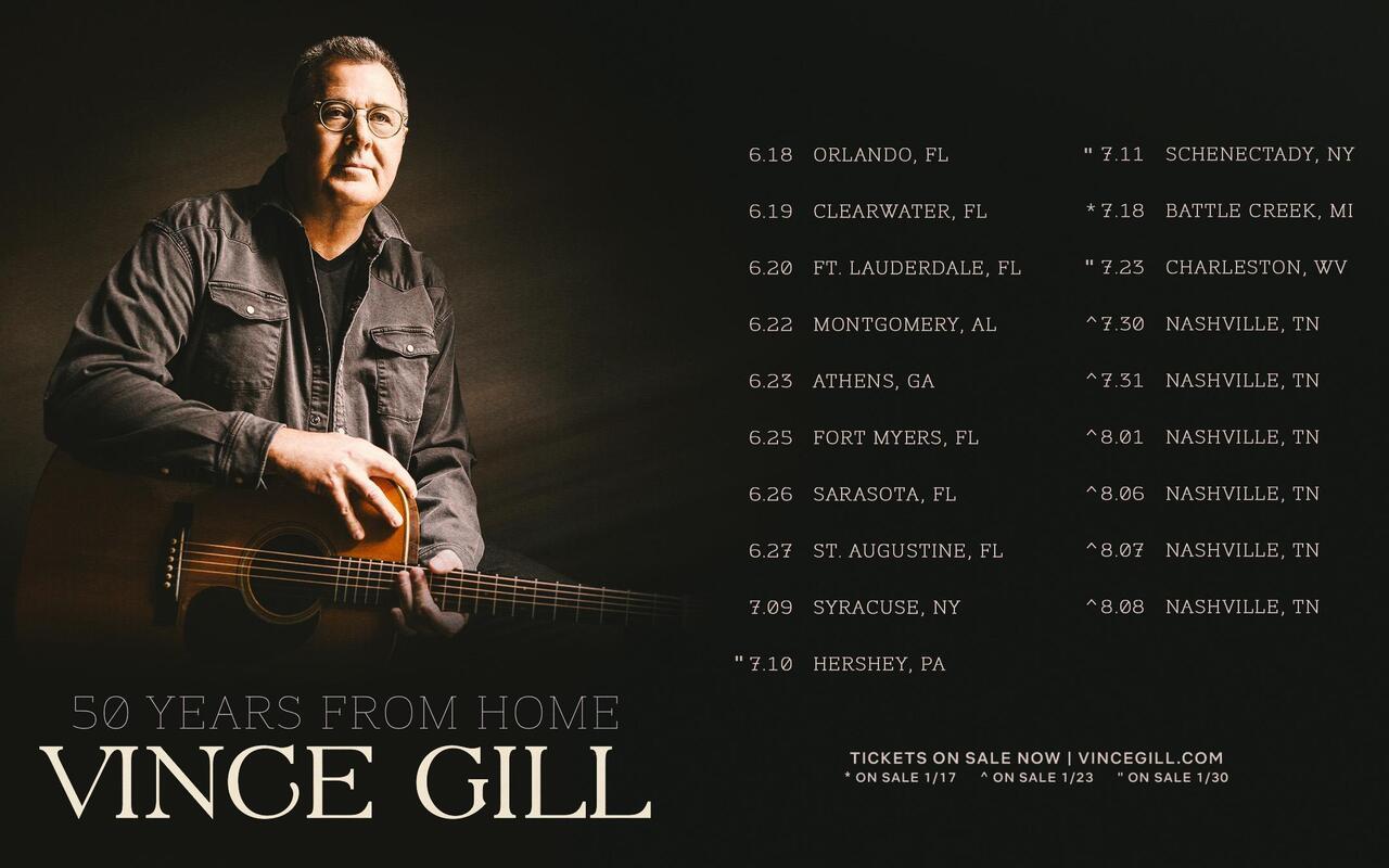 Vince Gill 50 YEARS FROM HOME Tour - Country Music News International